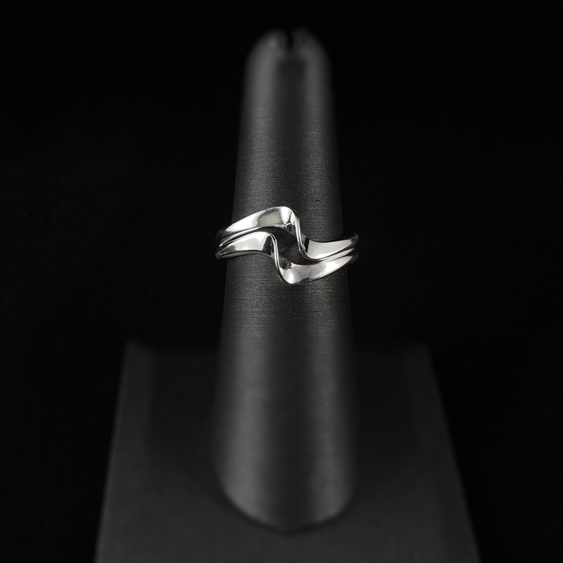 Handmade Sterling Silver Waves Ring Made in USA - Reflections Size 6 ...