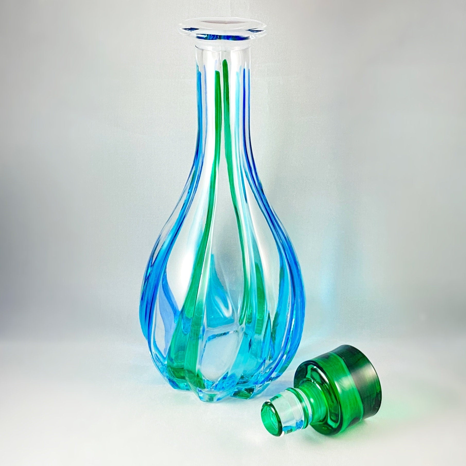 Trix SD Venetian Glass Whiskey Decanter - Murano Italian Glass ...